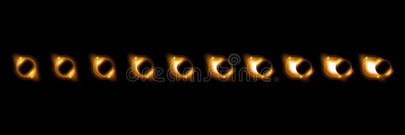 Sun Eclipse Fire Dark Background Vector Moon Design Space Science Glow ...