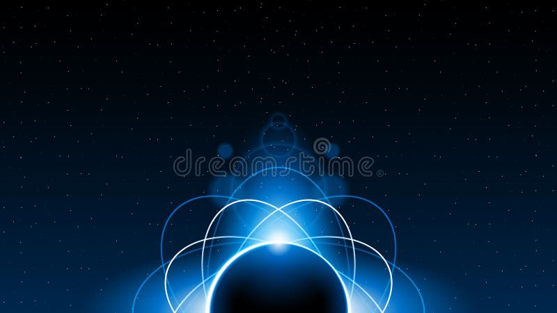 Sun Eclipse Fire Dark Background Vector Moon Design Space Science Glow ...