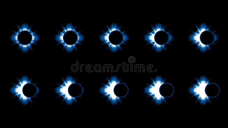 Sun Eclipse Fire Dark Background Vector Moon Design Space Science Glow ...