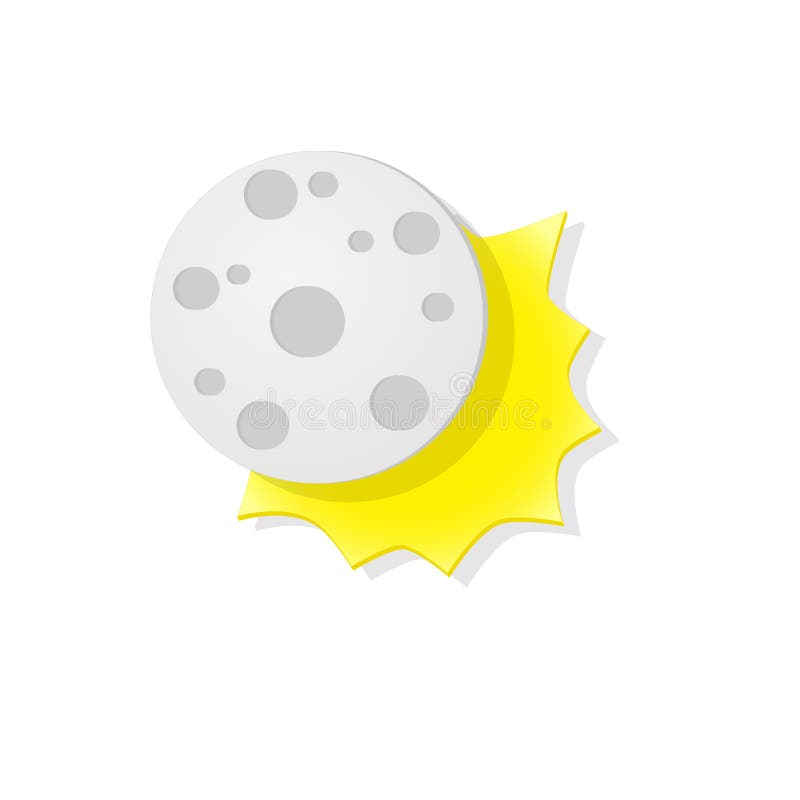 Eclipse Icon Vector Isolated on White Background, Eclipse Sign ...