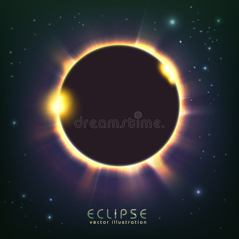 Sun Eclipse Cosmic Illustration Stock Illustration - Illustration of ...