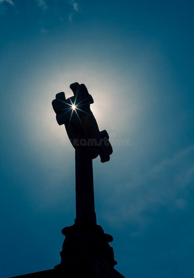 Sun Effect on a Stone Cross Stock Photo - Image of south, argentina ...