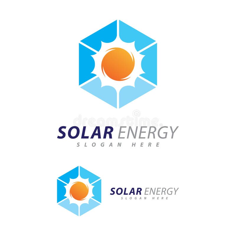 Sun Energy Logo Design Template. Creative Solar Panel Energy Electric ...