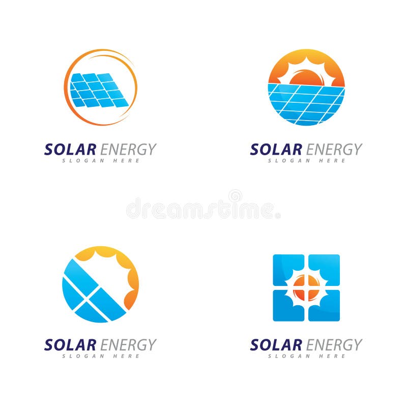 Sun Energy Logo Design Template. Creative Solar Panel Energy Electric ...