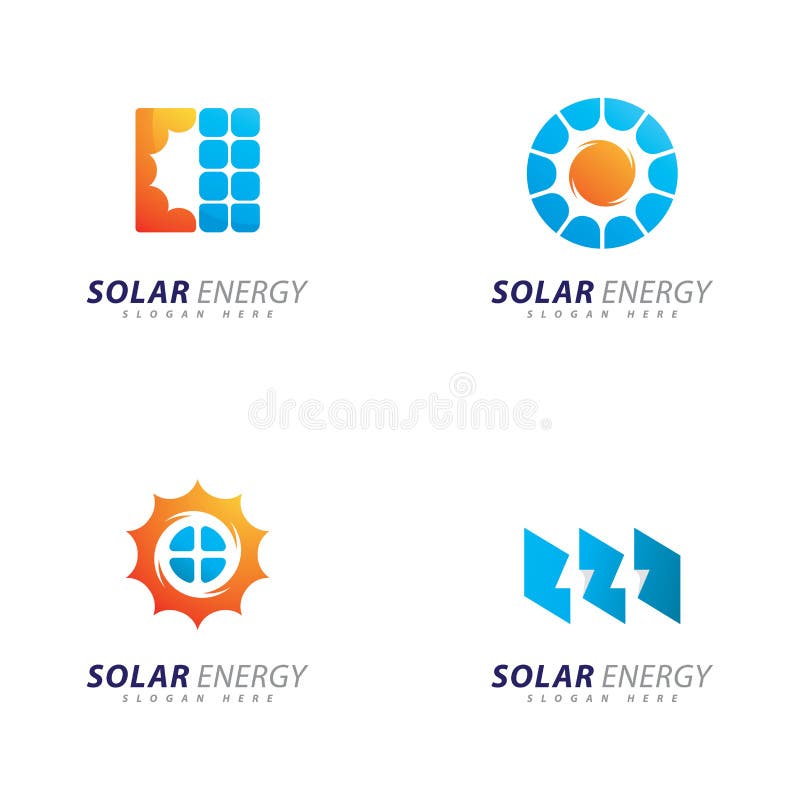 Sun Energy Logo Design Template. Creative Solar Panel Energy Electric ...
