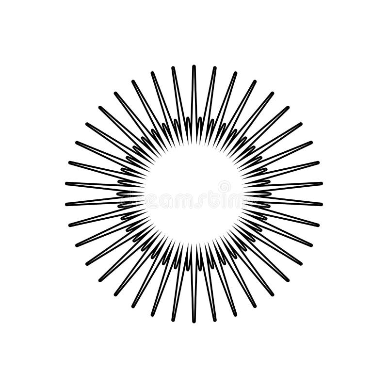 Sun Energy Solar Nature Thin Line Stock Illustration - Illustration of ...