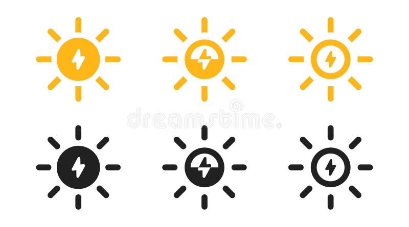 Sun Energy Vector Icon. Solar Energy Symbol. Renewable Power Stock ...