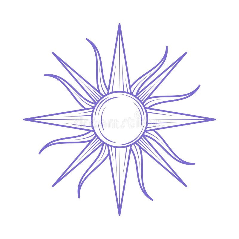 Sun esoteric icon stock vector. Illustration of astronomy - 261010052