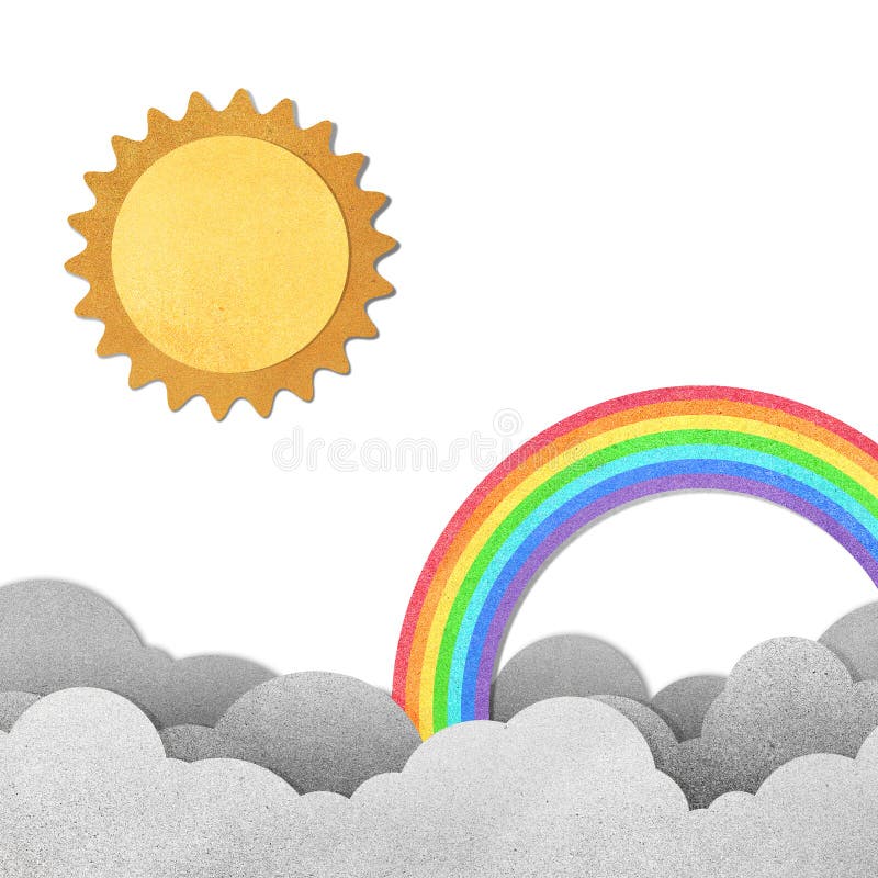 Sun et arc-en-ciel illustration stock. Illustration du conception ...