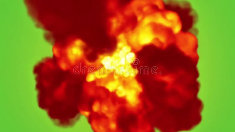 Sun Exploded Very a Green Screen Suitable for Chroma Key Use Stock ...