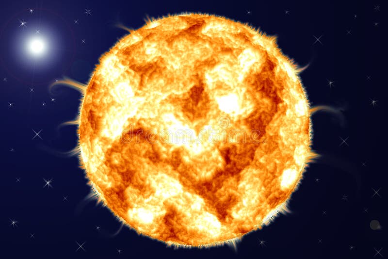 Sun exploding stock illustration. Illustration of exploration - 2593136