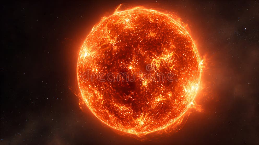 Sun Exploding in Outer Space Generating Solar Flares Stock Image ...