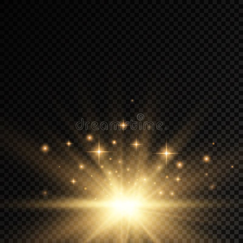Sun Explosion, Yellow Glow Lights Sun Rays. Stock Vector - Illustration ...