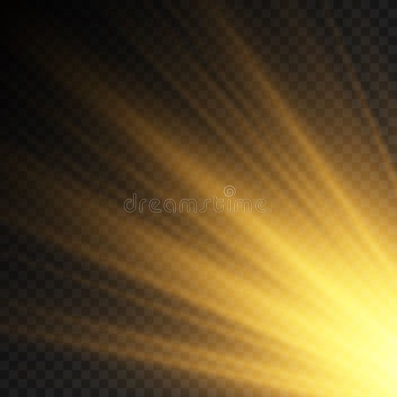 Sun Explosion, Yellow Glow Lights Sun Rays. Stock Vector - Illustration ...