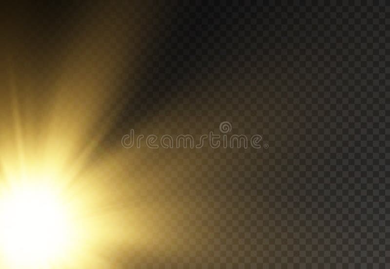 Sun Explosion, Yellow Glow Lights Sun Rays. Stock Vector - Illustration ...