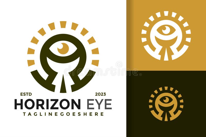 Sun Eye Logo Design Vector Symbol Icon Illustration Stock Vector ...