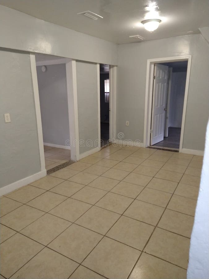 Living Room Area Storage Space with Light LED Florescence Stock Image ...