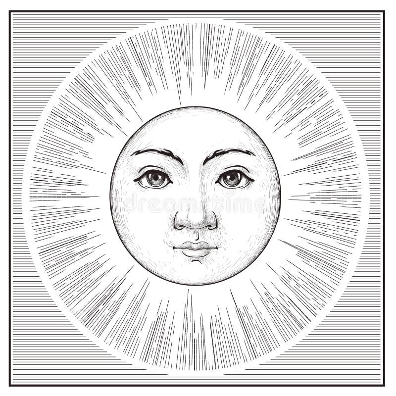 Sun with Face.Esoteric Symbol.Astrology Sign Stock Vector ...