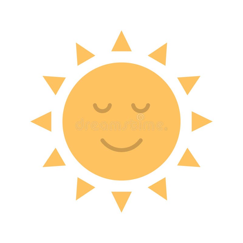 Sun with Face icon image. stock illustration. Illustration of icon ...