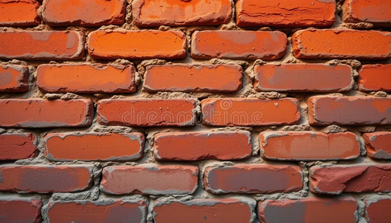 Sun Faded Brick Gradient in Rustic Red and Aged Beige, Crumbling Grain ...