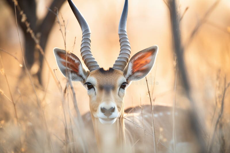 Sun Filtering Horns Impala Golden Hour Stock Photos - Free & Royalty ...