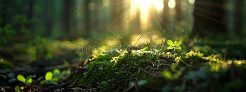 The Sun Filters through the Trees, Casting Light upon a Verdant Forest ...