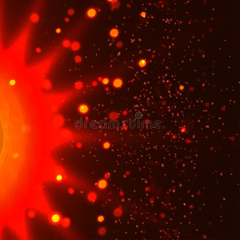 Sun Fire and Bokeh Background Stock Vector - Illustration of cosmos ...