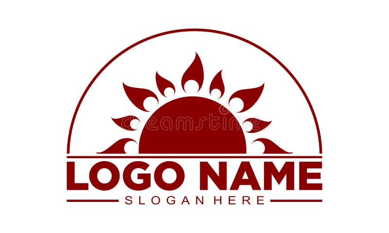 Sun Fire Illustration Vector Logo Stock Vector - Illustration of energy ...