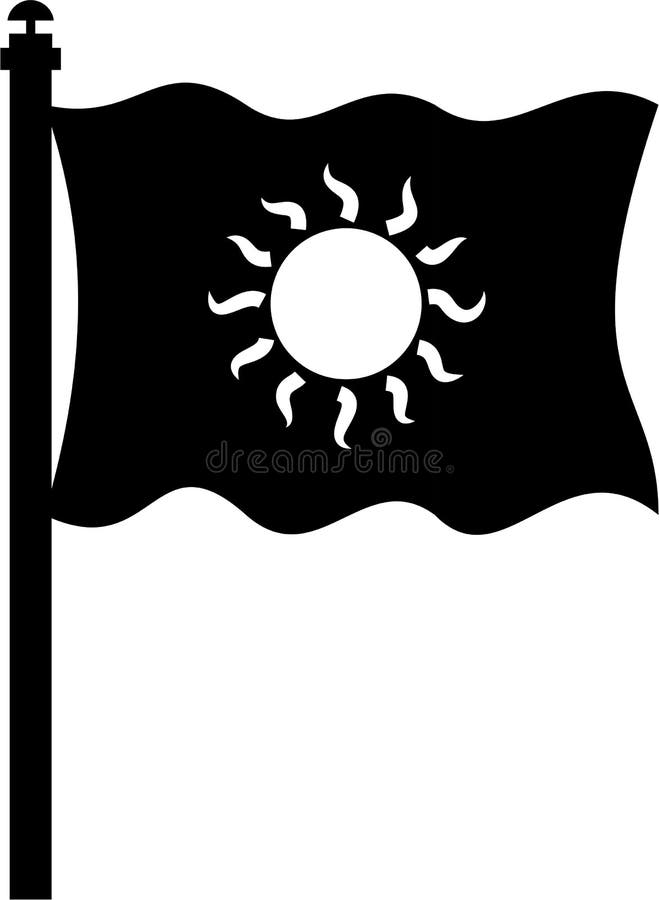 Sun flag stock illustration. Illustration of conceptual - 4615902