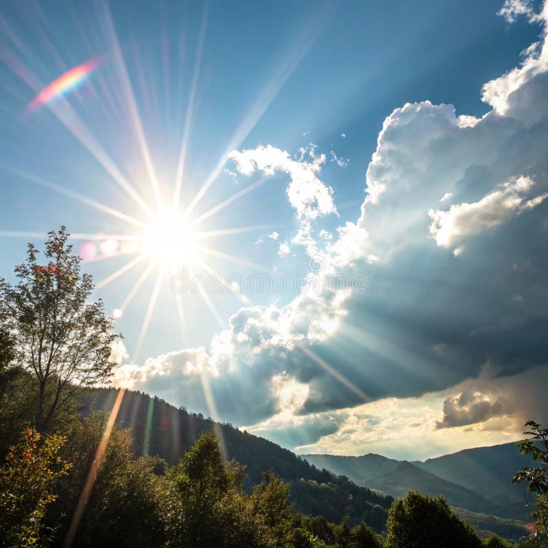 Sun flare stock illustration. Illustration of skyphotography - 366647143