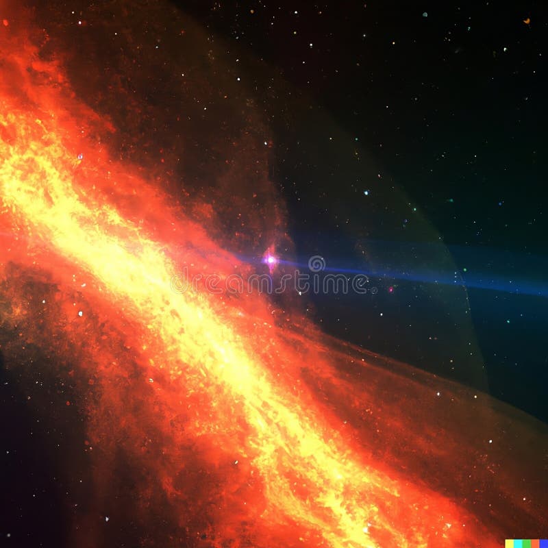Sun Flare Explosion in Space. Generative AI Stock Illustration ...