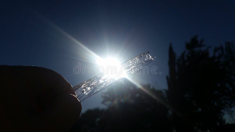 Sun flare and ice stock photo. Image of sunshine, flares - 132726700