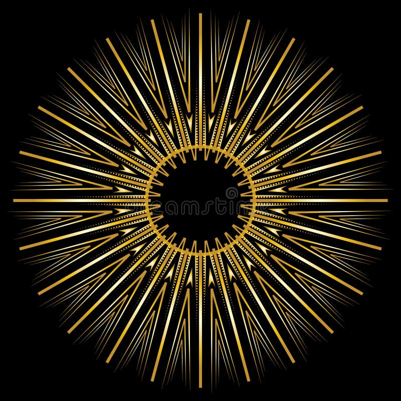Sun Flare Star Circular Pattern Fire Design Texture Mandala Vector ...