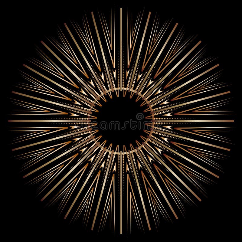 Sun Flare Star Circular Pattern Fire Design Texture Mandala Vector ...