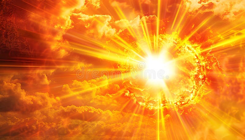 Sun Flash, Solar Energy Burn Stock Illustration - Illustration of ...