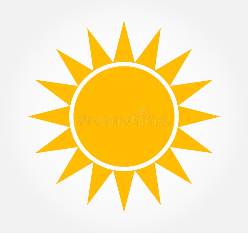 Sun Flat Design Icon. Design Element Stock Vector - Illustration of ...