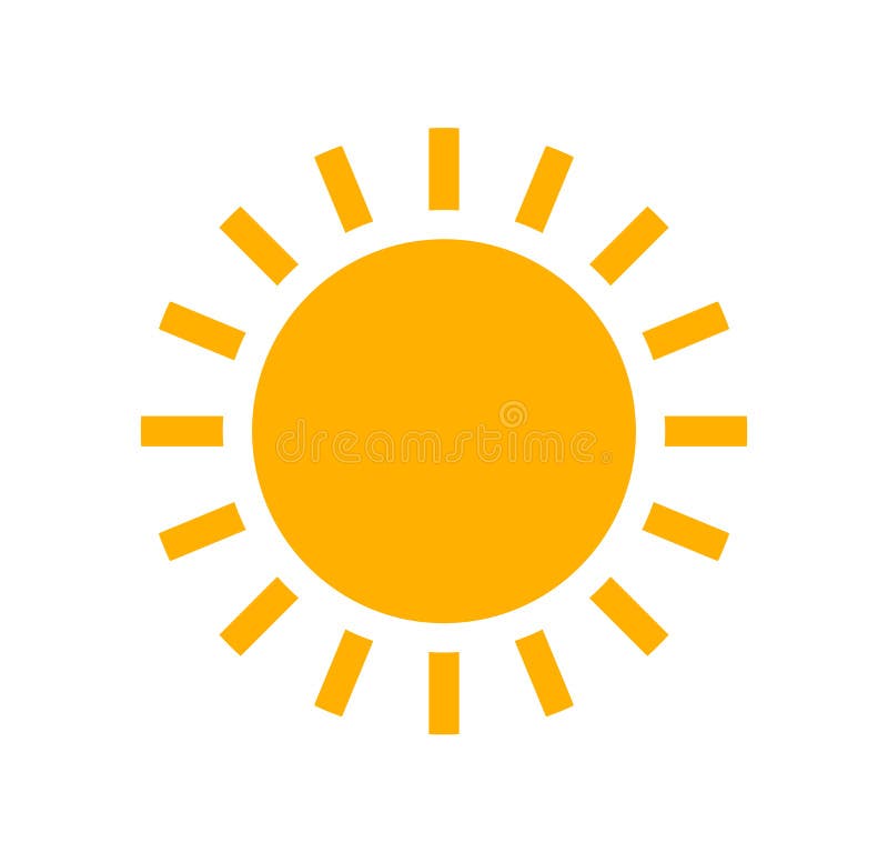 Simple sun icon stock vector. Illustration of icon, orange - 79103873