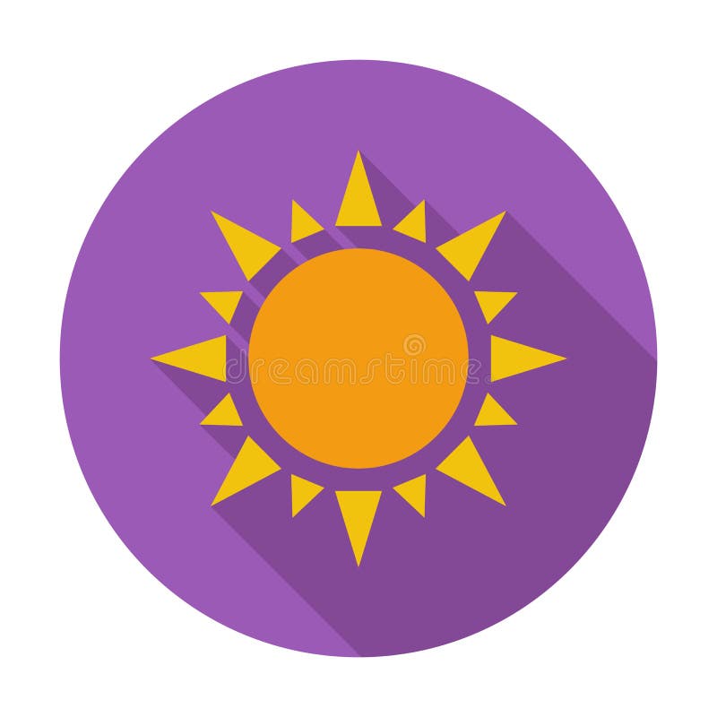 Sun flat icon stock vector. Illustration of flat, shape - 104039740