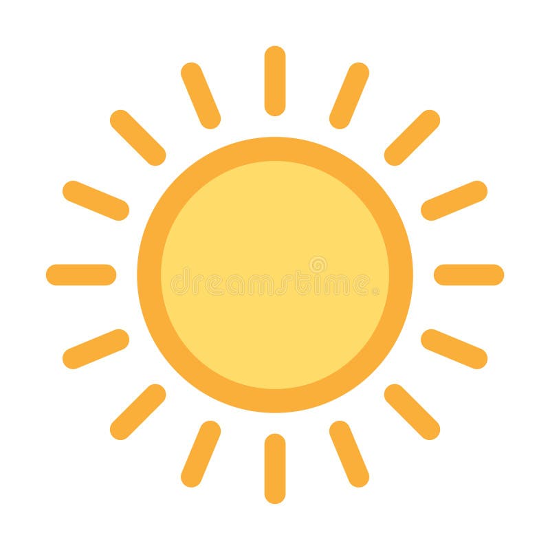 Sun Flat Icon Vector. Summer Pictogram. Sunlight Symbol Stock ...