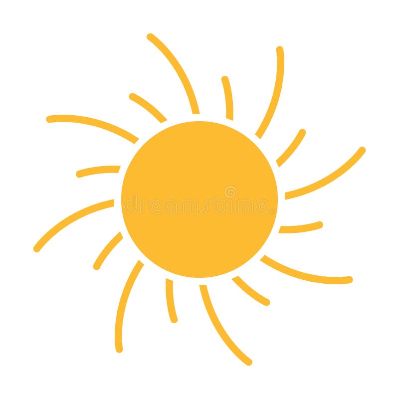 Sun Flat Icon Vector. Summer Pictogram. Sunlight Symbol Stock Vector ...