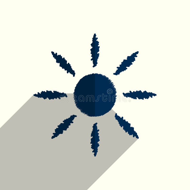 Sun Flat Icons with of Shadow. Vector Illustration Stock Vector ...