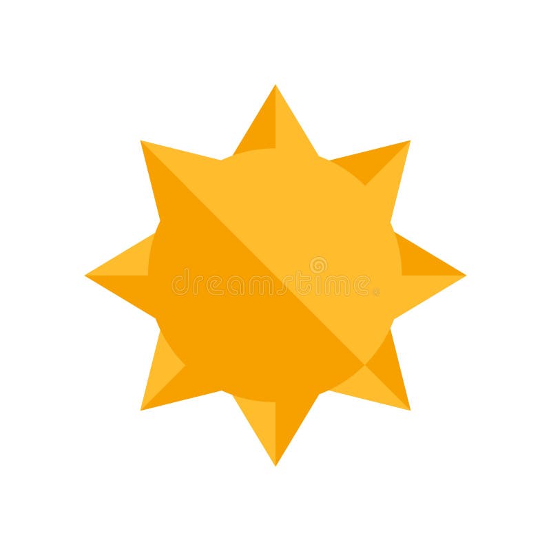 Sun Flat Style Vector Illustration. Sun Icon. Stock Vector ...