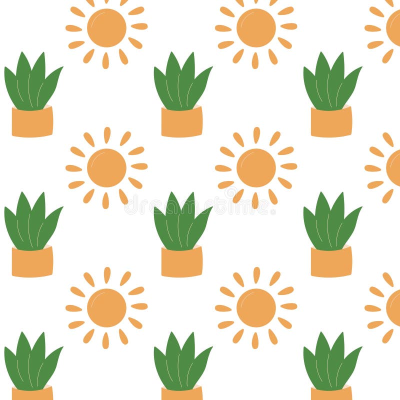 Sun Flower Plant Pot Tree Eco Bio Stock Vector - Illustration of reuse ...