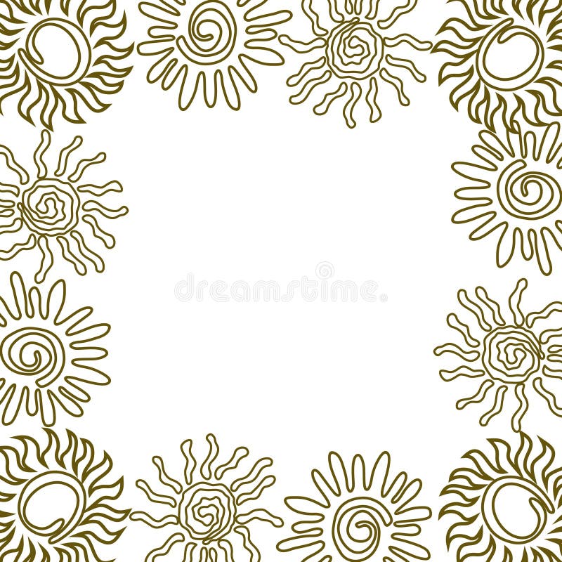 Sun Frame Empty Template Vector Stock Vector - Illustration of template ...