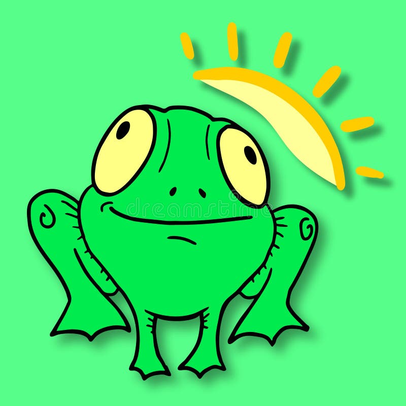 Sun frog stock vector. Illustration of comic, puppet - 40786365