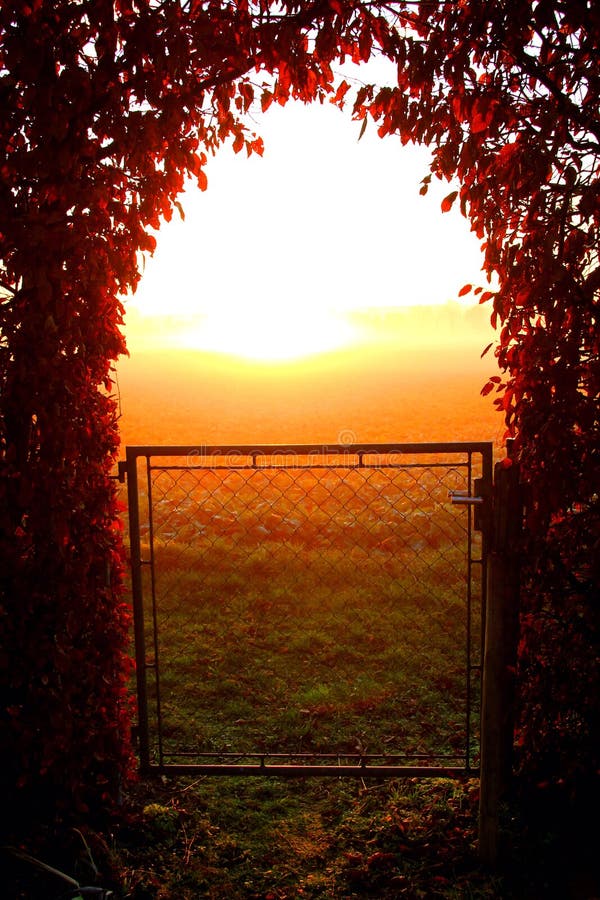 Sun Gate stock photo. Image of entrance, sunset, metal - 64254704