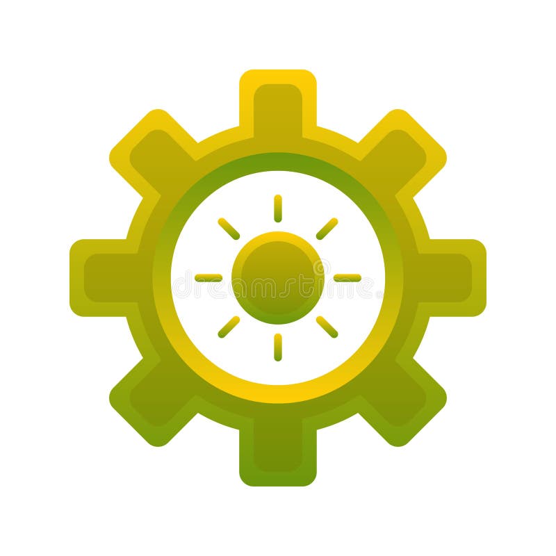 Sun Gear Logo Gradient Design Template Icon Element Stock Vector ...