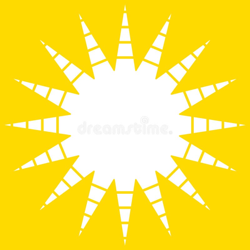 Sun geometric element stock vector. Illustration of round - 259091822