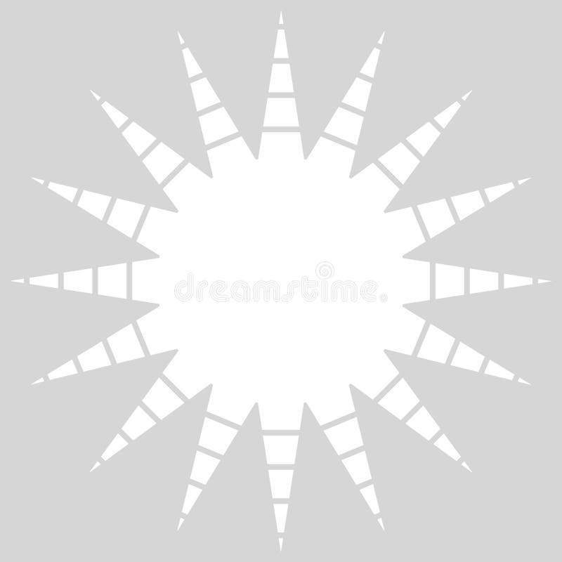 Sun geometric element stock vector. Illustration of square - 260194451