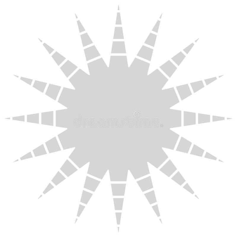 Sun geometric element stock vector. Illustration of shape - 260194727